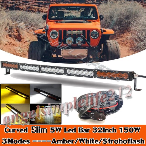 32" inch 150W LED Light Bar Work Driving Off-Road SUV ATV 4WD Truck ...