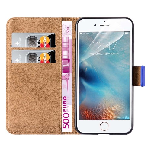iPhone 7 & 7 Plus - Premium Leather Wallet Case Cover + Free Screen ...