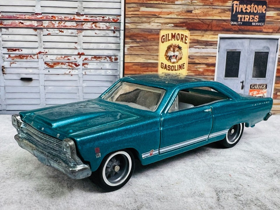 🇺🇸🇺🇸Hot Wheels Garage 66 Ford Fairlane Real Riders Teal C20🇺🇸🇺🇸 | eBay