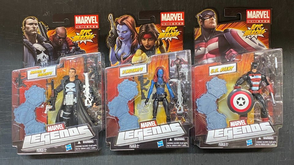 Hasbro Marvel Legends Epic Heroes Series Complete Set 6 Figures Gray ...