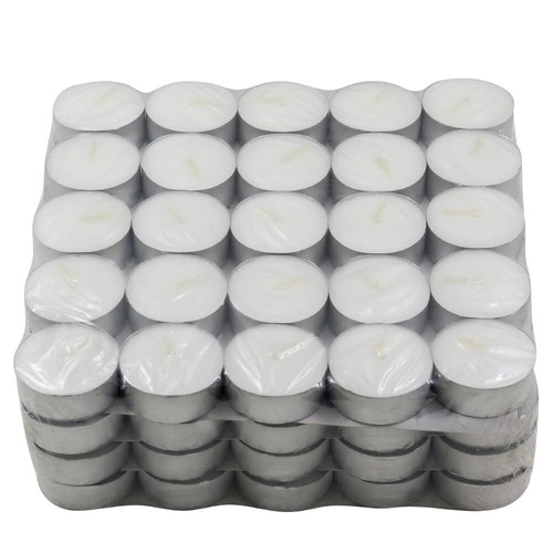5 to 200 candles 4Hrs LONG BURN Night Light Candles Unscented Tealights ...