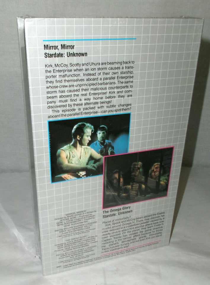 Star Trek The Collectors Edition VHS Mirror Mirror The Omega Glory ...