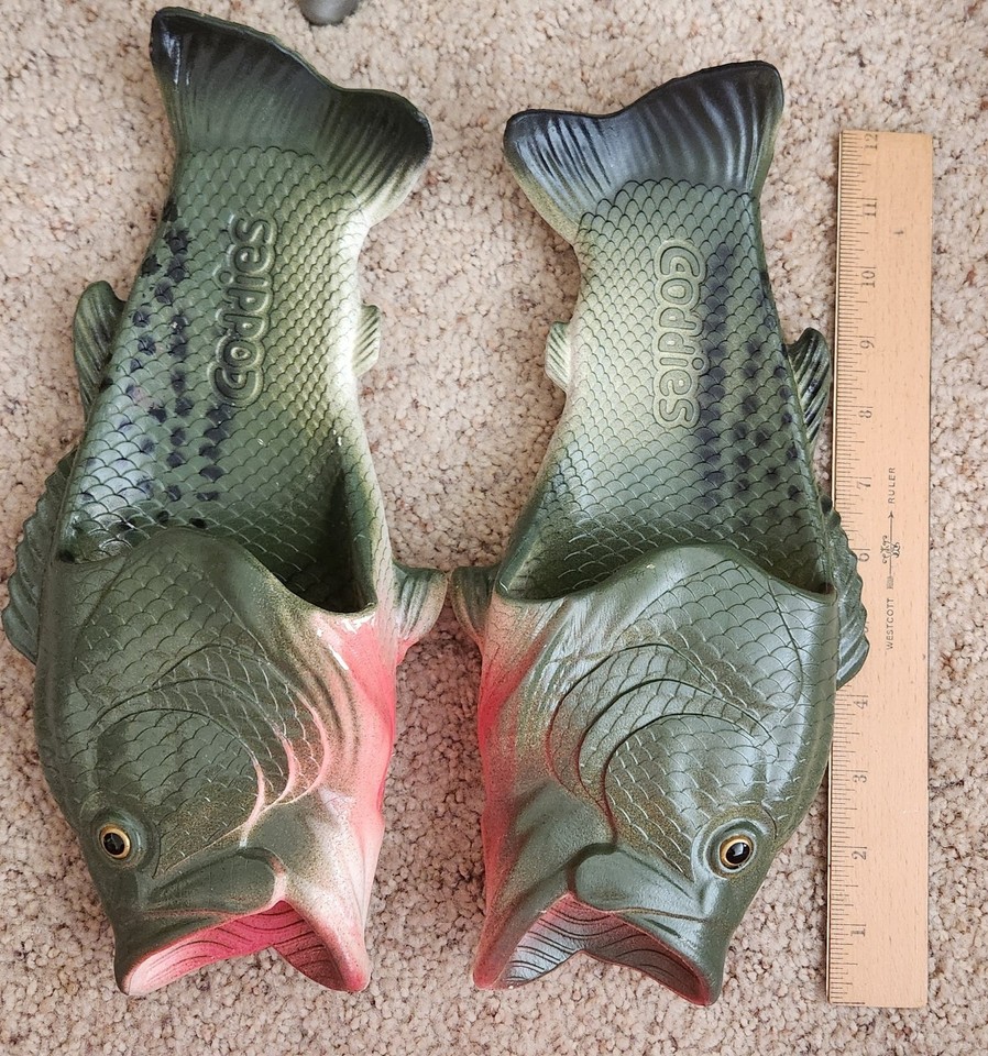 Coddies Flip Flops Size 10/11.5 The Original Fish Slippers Sandal Green ...