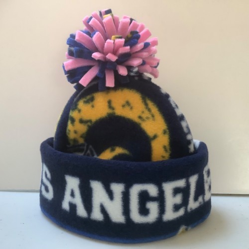 Los Angeles RAMS baby NEWBORN hat cap beanie NFL Handcrafted Fleece ...