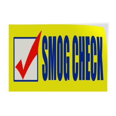 Decal Stickers Smog Check Business Vinyl Store Sign Label Business | eBay
