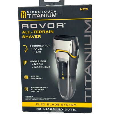Micro Touch Titanium Rovor, Black Electric Shaver Rechargeable | eBay