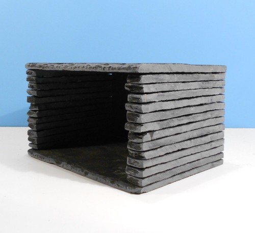 LARGE! New NATURAL Slate Rock Cave Ornament for Aquarium Fish Tank ...