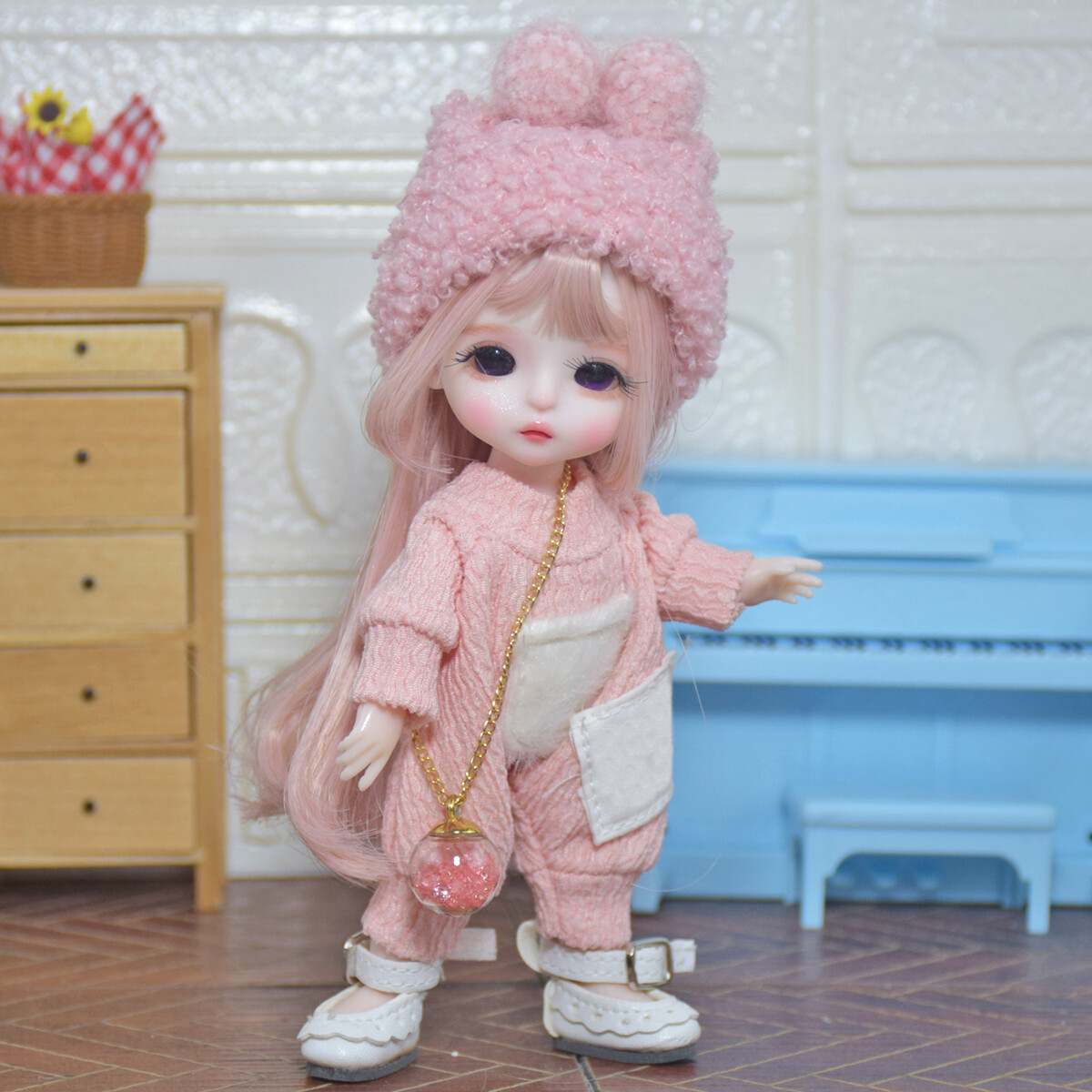 6in BJD Doll 1/8 Ball Jointed Body Girl Dolls with Clothes Outfits Shoe ...