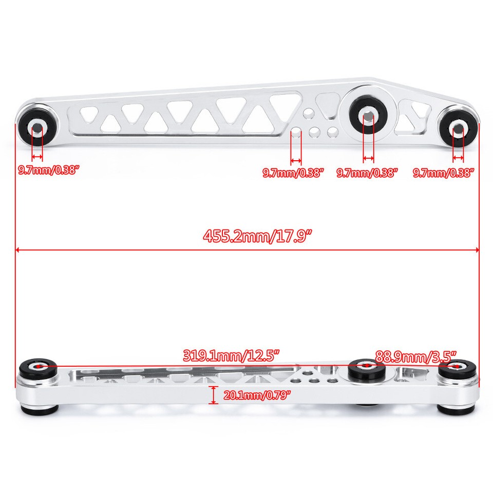 Rear Suspension Lower Control Arm Kit + Subframe Brace Kit For 96-00 ...