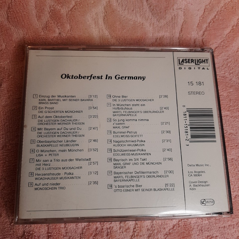 Oktoberfest in Germany - German Music CD 1991 LaserLight - 18 songs! | eBay