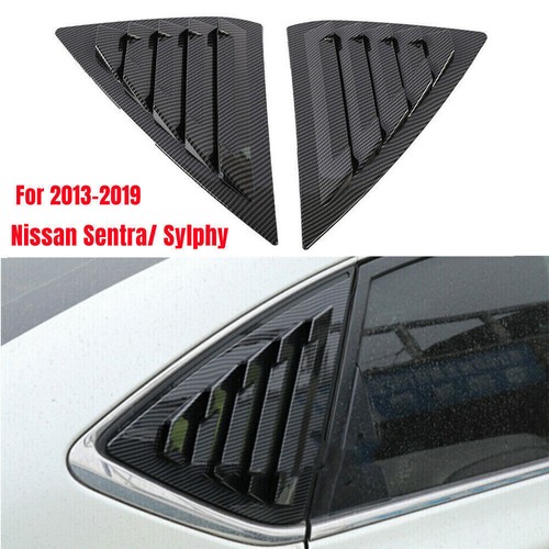 For Nissan Sentra 2013-19 Carbon Fiber Side Vent Window Scoop Louver ...