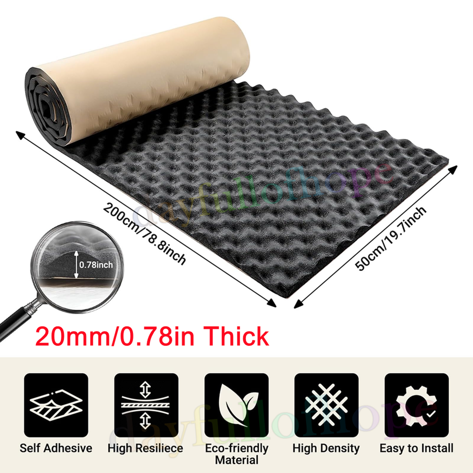 10M Acoustic Foam Wall Panels Studio Soundproofing Egg Shell Insulation ...