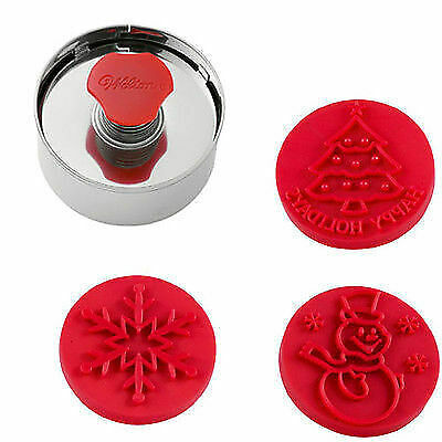 Wilton Push N Print 2308-4003 Christmas Holiday Cookie Cutter Maker ...
