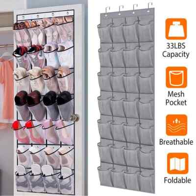 Over Door Shoe Organizer Rack Hanging Storage Holder Hanger Bag Closet ...