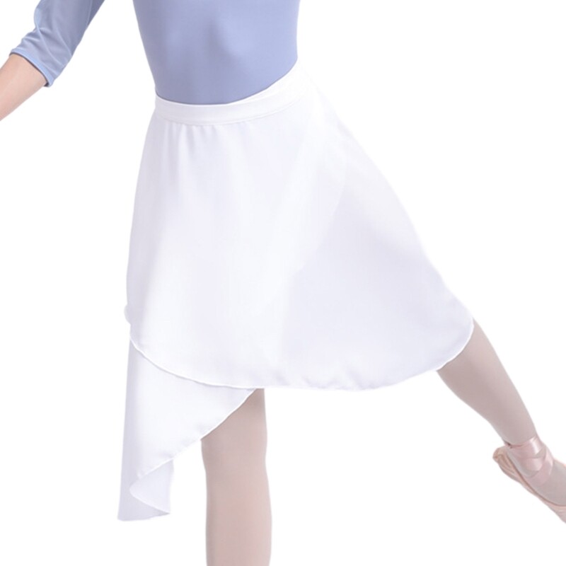 Women Girls Ballet Wrap Skirt Chiffon Dance Skirt with Waist Tie Ballet ...