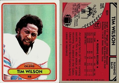 1980 Topps Football Card #231 Tim Wilson Houston Oilers | eBay