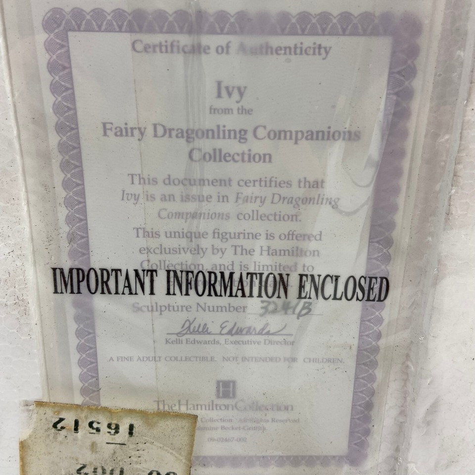 New Jasmine Becket Griffith Fairy HTF IVY Dragonling Companions Collection Seal | eBay
