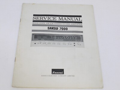 ORIGINAL SANSUI 7000 Service Manual | eBay