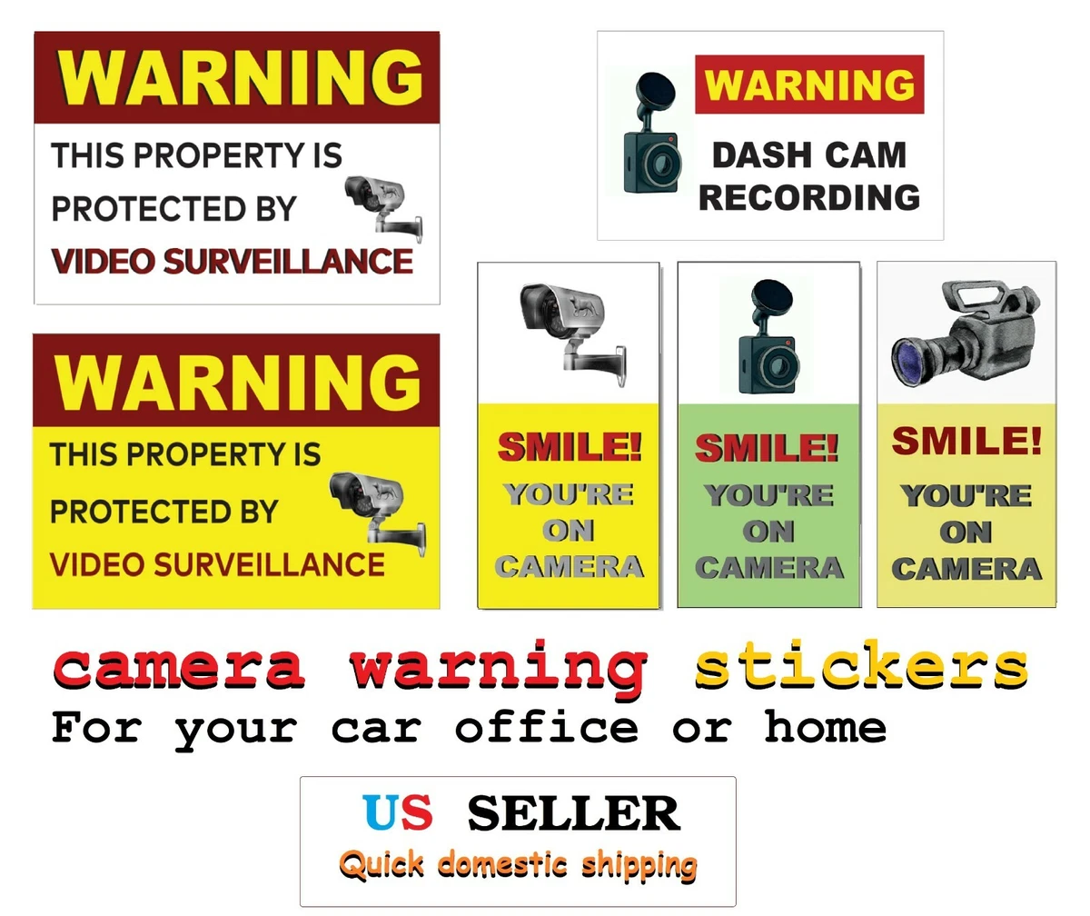 Dash Cam Warning Stickers