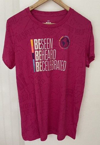 Under Armour NWT Black History Liberation Pink Loose Top Medium Women's ...