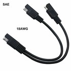 18AWG SAE Y Splitter 1 to 2 SAE Connector Quick Release Car Solar Power ...