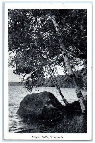 1952 Scenic View Of Lake Trees Fergus Falls Minnesota MN Posted Vintage ...