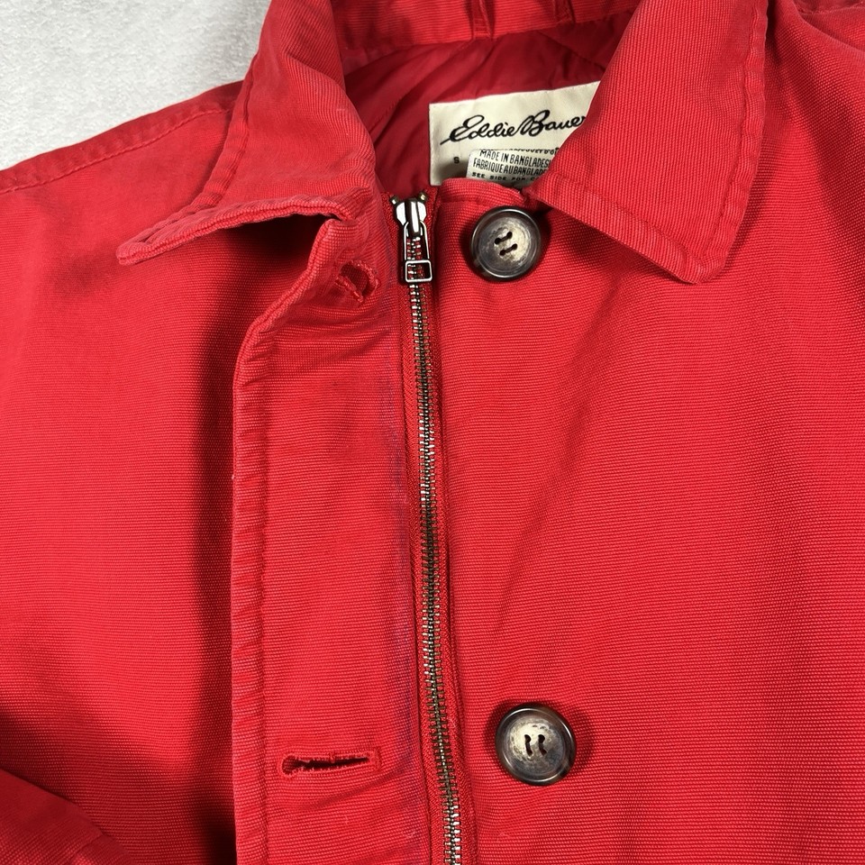 Vintage Eddie Bauer Puffer Jacket Womens Small Red Goose Down Parka 90s ...