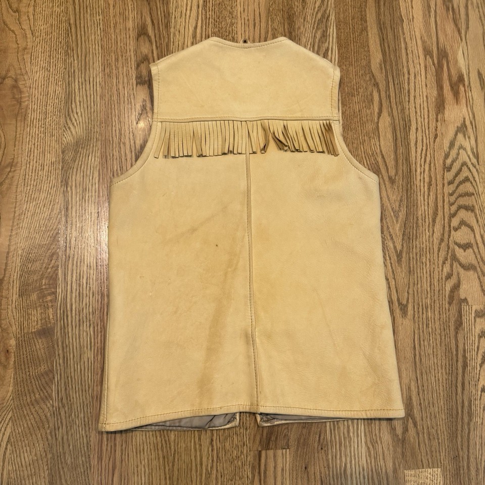 Vintage Owatonna Minnesota Uber Leather Fringe Vest Fits Women’s S/M ...