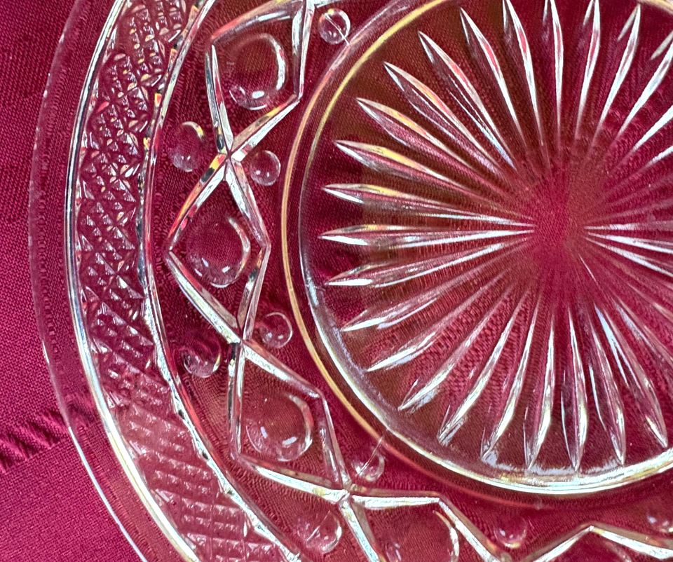 Set of 6 Vintage Imperial Glass Cape Cod Clear Glass Salad, Dessert ...