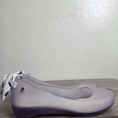 Mel by Melissa Ultragirl Minnie Mouse Bow Jelly Ballet Flat Kid 2 Peep ...