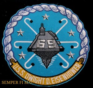 USS DWIGHT D EISENHOWER CVN-69 US NAVY 5" PATCH AIRCRAFT CARRIER ...