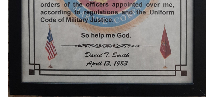 MC-NICE: MARINE CORPS Oath of Enlistment Certificate PERSONALIZED ...