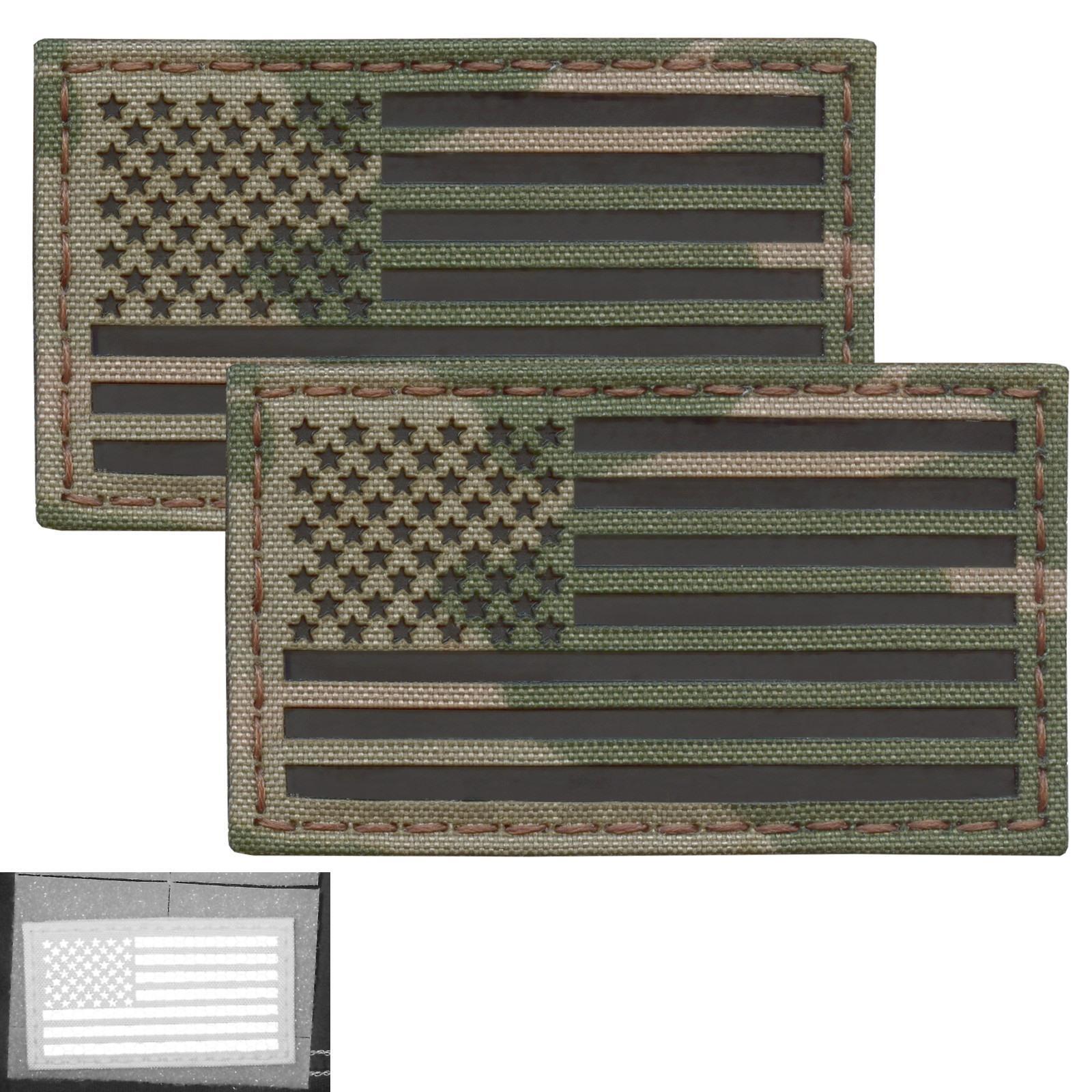 Set of 2 USA forward flags infrared IR multicam IFF laser touch ...