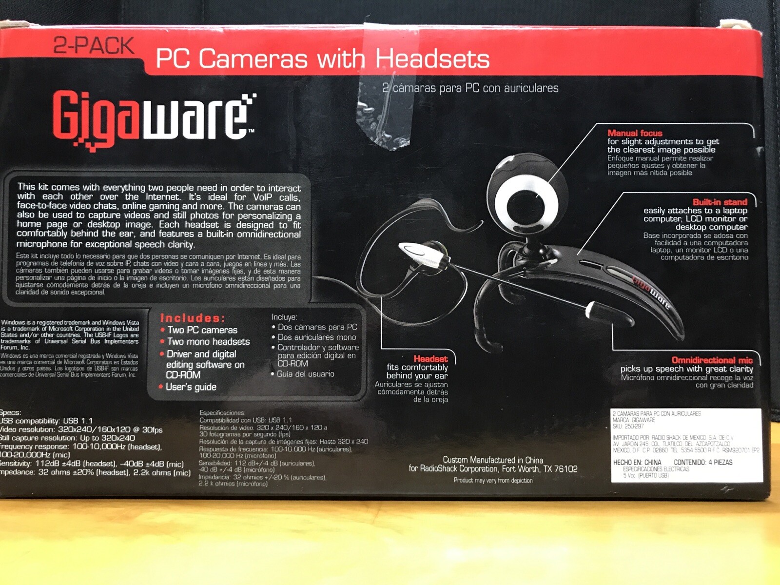 Gigaware 25-297 2-pack PC Cameras With Headsets for sale online | eBay