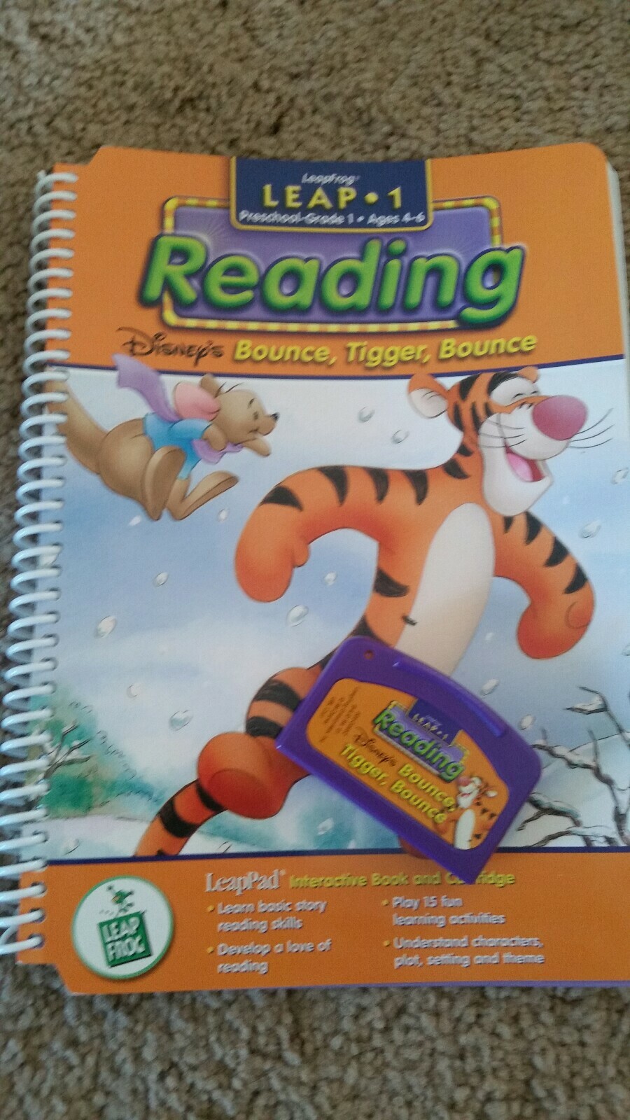 Leapfrog Leap 1 Preschool-Grade 1 Reading Disney's Bounce, Tigger ...