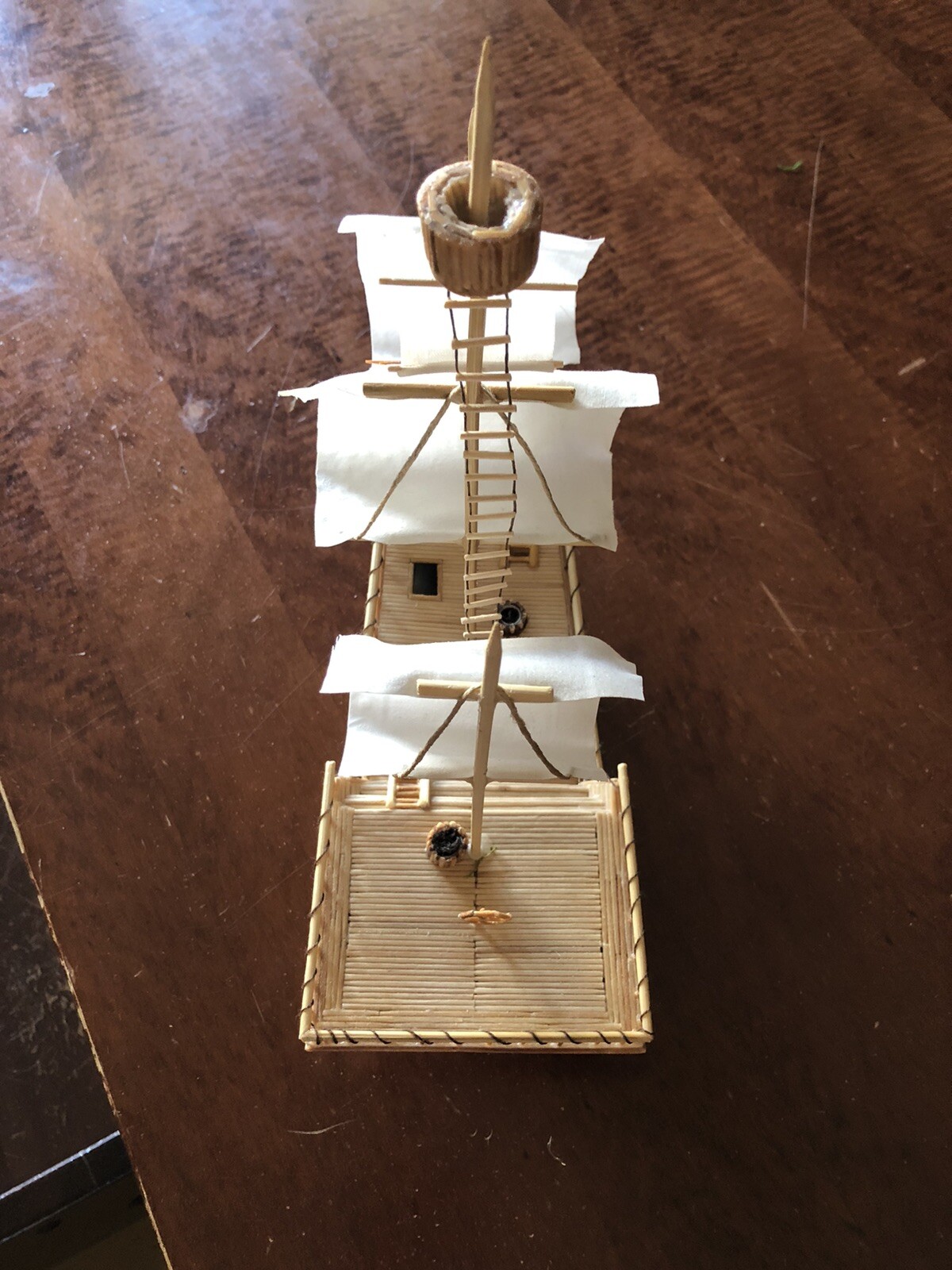 Piccolo Galeone Fatto Completamente A Mano , 40 cm. L, Cm 35 H e 12 cm ...