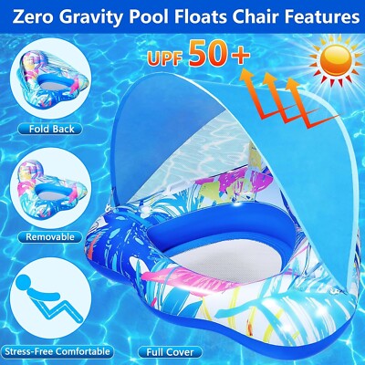 Pool Floats Adult with Canopy | eBay