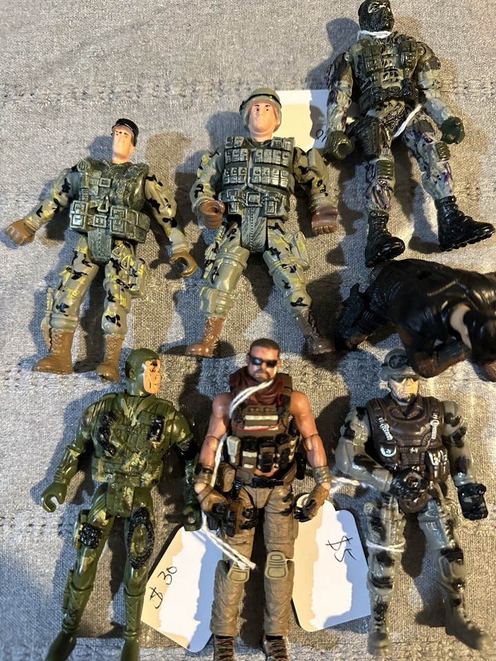 Army Men Military Soldiers Action Figures 4" Toys Unbranded Mixed Lot ...