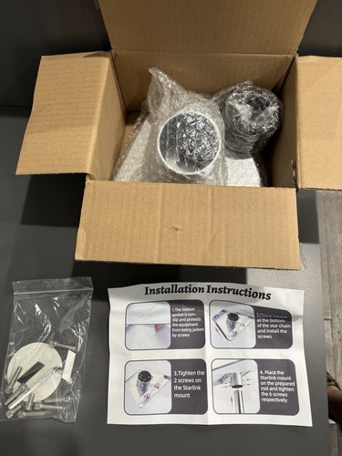 Starlink Gen 3 Pipe Adapter, Pole Mount Kit, Heavy Duty Metal Mount Kit ...