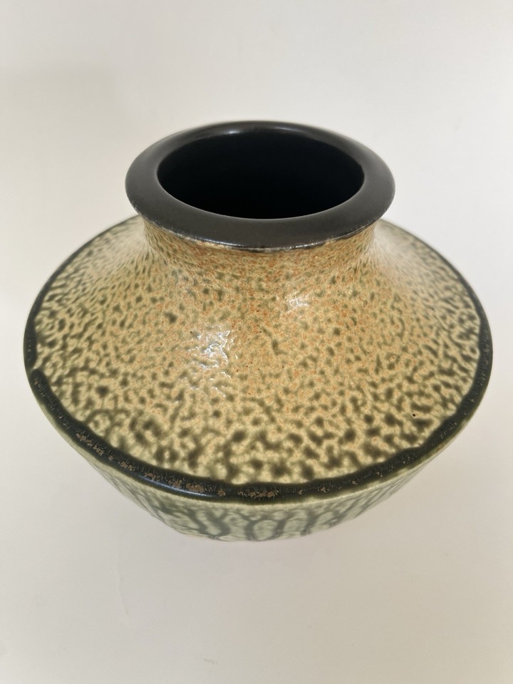 Vintage Frank Stofan Tree Pottery Vase Green Ash Drip Glaze ~ Signed | eBay