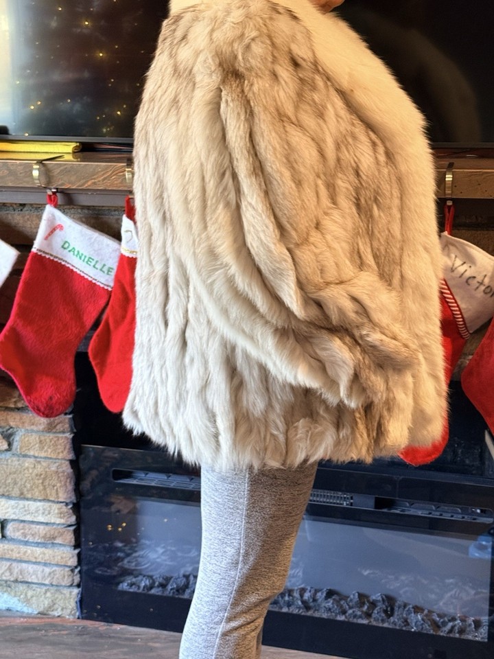 Blue Fox W/white Fox Collar Jacket | eBay