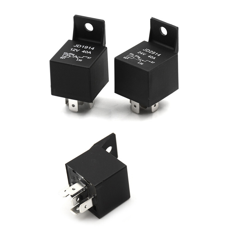 5 Pin 40A Car Relay Automotive Normally Open DC 12V/24V Relays for Head ...