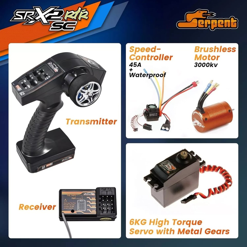 Serpent 1/10 Brushless SCT RTR - High-Speed RC Truck | remote control ...