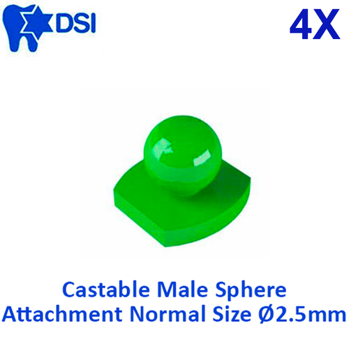 4x DSI Dental Implant OT Cap Attachment Castable Male Abutment Sphere 2 ...