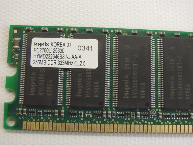 256mb RAM DDR 333mhz Cl2.5 Memory Pc2700u-25330 Hynix for sale online ...