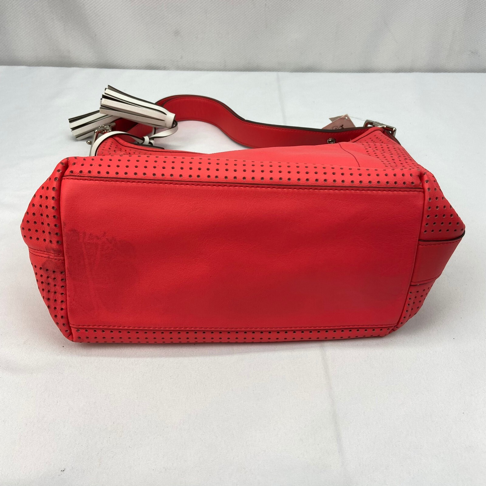 NWT COACH Leather Perf Watermelon Duffle Crossbody Shoulder Bag Purse ...