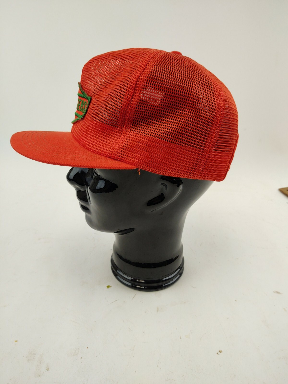 Vintage All Mesh Planters Orange Trucker Baseball Hat Cap Snap Back K ...