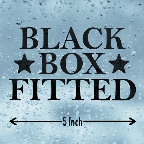 Black Box Fitted Car Sticker: Funny Car Decal, Stars, Vinyl Sticker ...