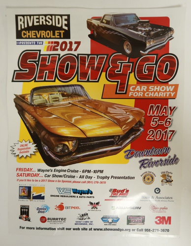 Show & Go Riverside Chevrolet 2017 8.5" x 11" Car Show for Charity ...