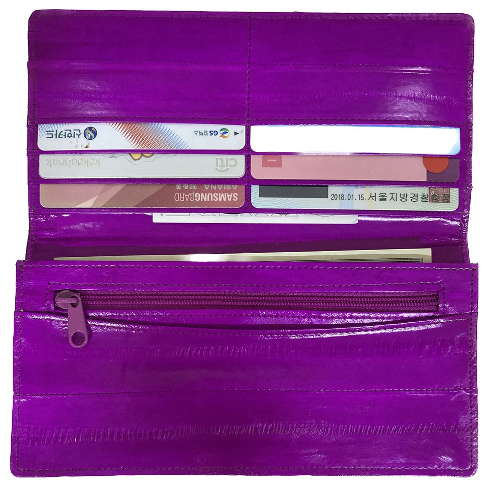 Genuine Eel Skin Wallet Coin Purse Slim Wallet Bifold Wallet | eBay UK